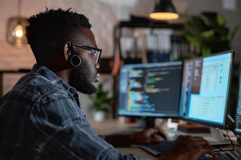 Premium Photo Software Developer Engaging With Ai Coding Tools
