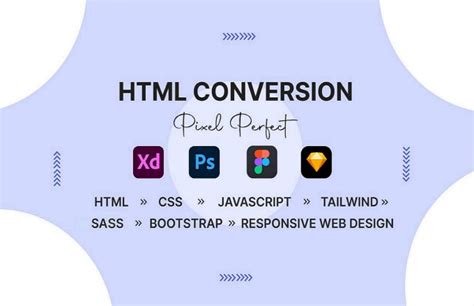 Convert Psd Figma Xd Sketch To Fully Responsive Html Css