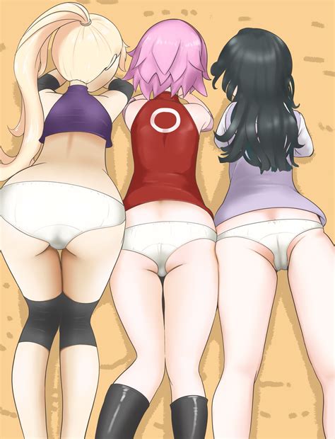 Rule 34 Ass Back View Big Ass Female Female Only Hyuuga Hinata Ino