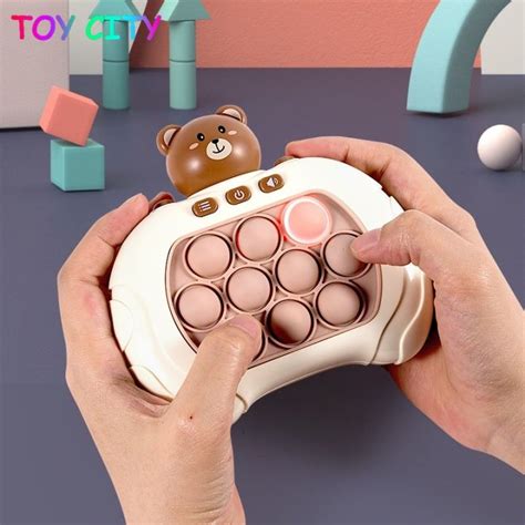 Pop It Quick Push Bubbles And Pop Light Up Game Machine Fidget Whack A