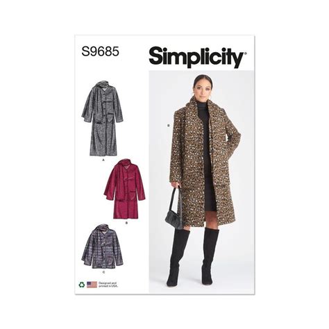 Simplicity S9685 Misses Coat And Jacket Pattern