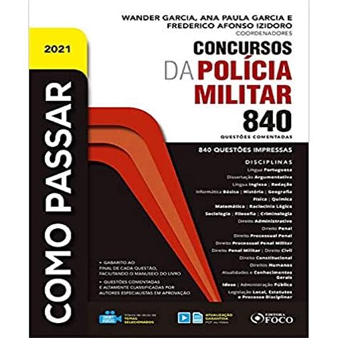 Como Passar Em Concursos Da Policia Militar 840 Questões Comentadas