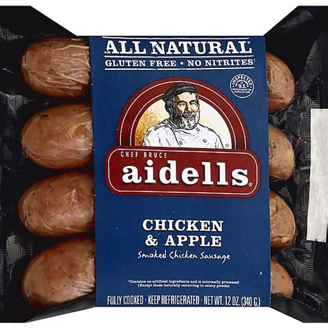 Aidells Smoked Chicken Sausage Chicken Apple 12 Oz Chicken My