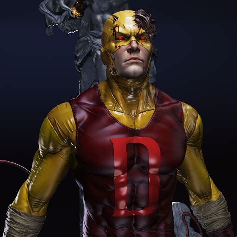 Classic Daredevil Fan Art Statue Collectible Rdaredevil