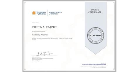 Chetna Rajput Auf Linkedin Completion Certificate For Marketing Analytics