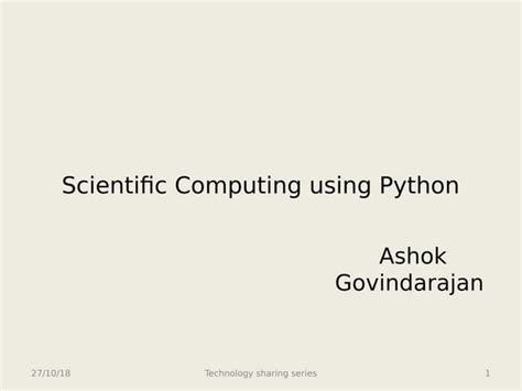 Sci Computing Using Python Pdf Programming Languages Computing