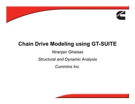 Chain Drive Modeling Using Gt Suite Gamma Technologies