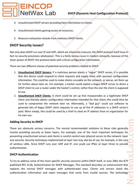 Dhcp Dynamic Host Configuration Protocol Pdf
