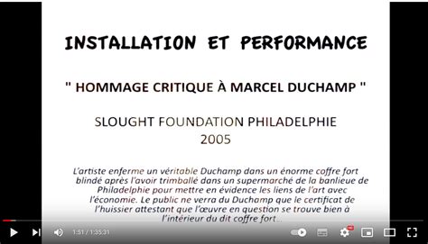 Hommage critique à Marcel Duchamp Slought Foundation Fred Forest