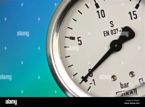 Gas Pressure Meter In A Laboratory Instrument And Test Rig For Natural Gas Appliance Tests Stock