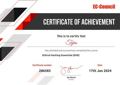 Tejas Pawar On Linkedin Excited To Share My New Certification In Ethical Hacking Essentialsehe