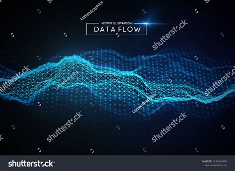 Computer Data Flow Background Vector Eps 10 Big Data Network