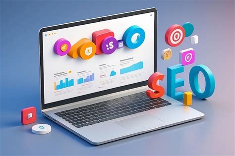 D Seo Optimization With Search Bar For Marketing Social Media Website