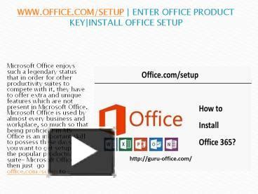PPT Office Com Setup Enter Office Product Key Install Office Setup PowerPoint Presentation
