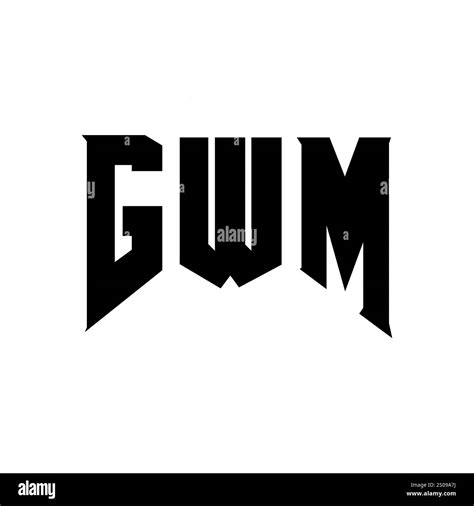 Gwm Letter Logo Design For Technology Company Gwm Logo Design Black