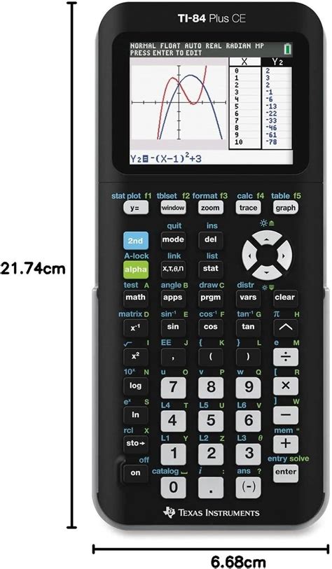 Texas Instruments Ti 84 Plus Ce Python Graphing Calculator 3 0 Mb Rom Memory Up To 10 Graphing