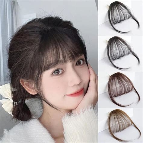 Korean 3d Air Bangs Clip Wig Fake Bangs Invisible Traceless Piece Hair