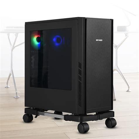 Buy Computer Tower Stand Adjustable Mobile CPU Stand With Rolling