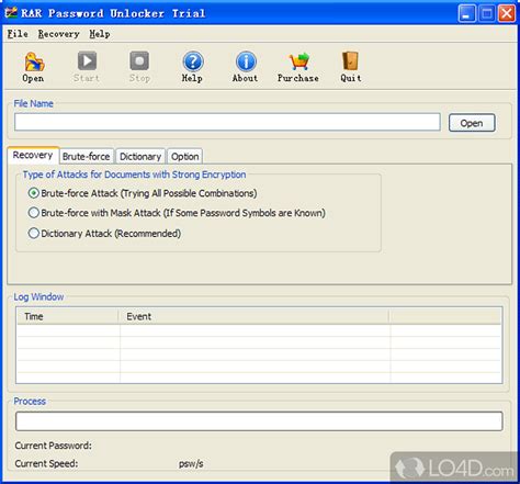 RAR Password Unlocker Screenshots