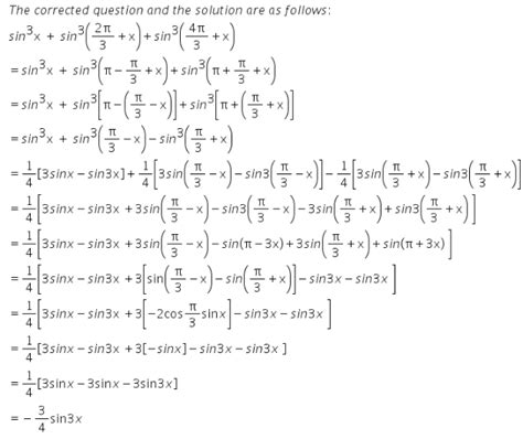Prove That Sin3 X Sin3 2pie3 X Sin34pie3 X 34 Sin 3x