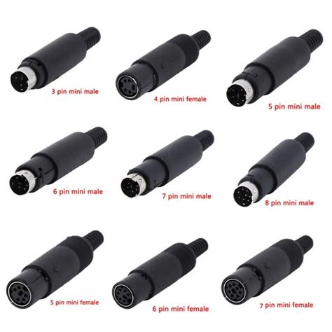 High Quality Mini Din Plug Socket Connector 345678 Pin Chassis