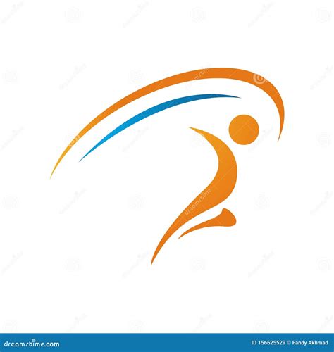 Abstract Healthy Active People Logo Design Vector Illustrations Stock Vector Illustration Of