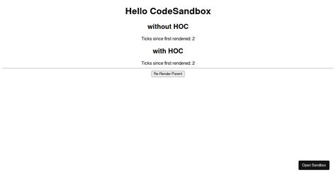 Inline HOC Codesandbox