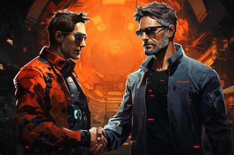 Free Photo Illustrated Rendering Of Twin Avatar