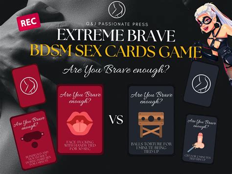 Extreme Brave Bdsm Sex Cards Printable Naughty Couples Game Etsy