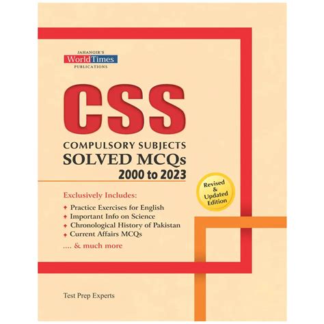 CSS Solved Compulsory MCQs 2000 To 2023 JWT CSS Books Point