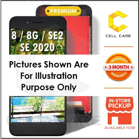 CellCare LCD Display Touch Screen Compatible For IP 8 IP SE 2 SE 2020