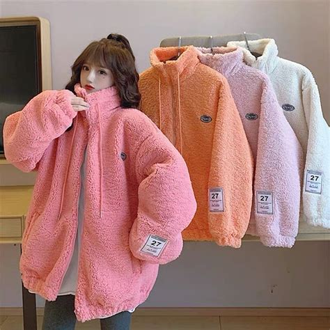 เสื้อกันหนาวคอสูง เสื้อแจ็คเก็ต เสื้อฮู้ด เสื้อโค้ทขนแกะเทียมผ้าดีนุ่มมาก Shopee Thailand