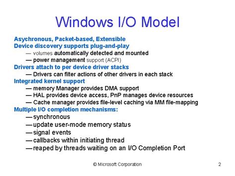 Windows Kernel Internals Io Architecture David B Probert