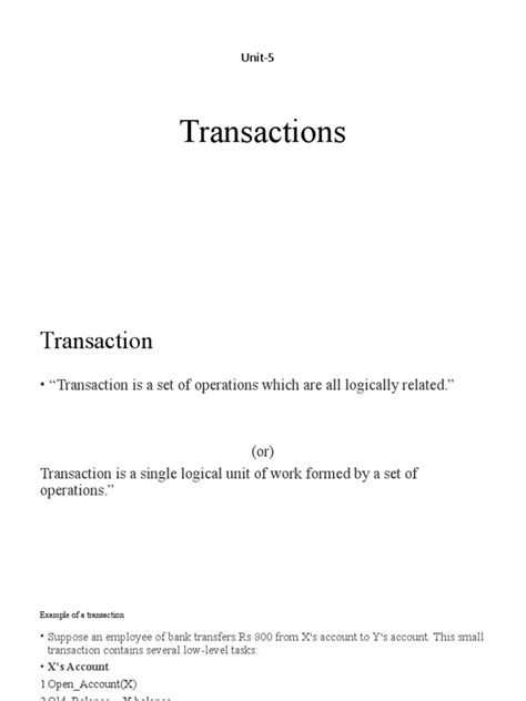 Transactions Pdf Database Transaction Acid