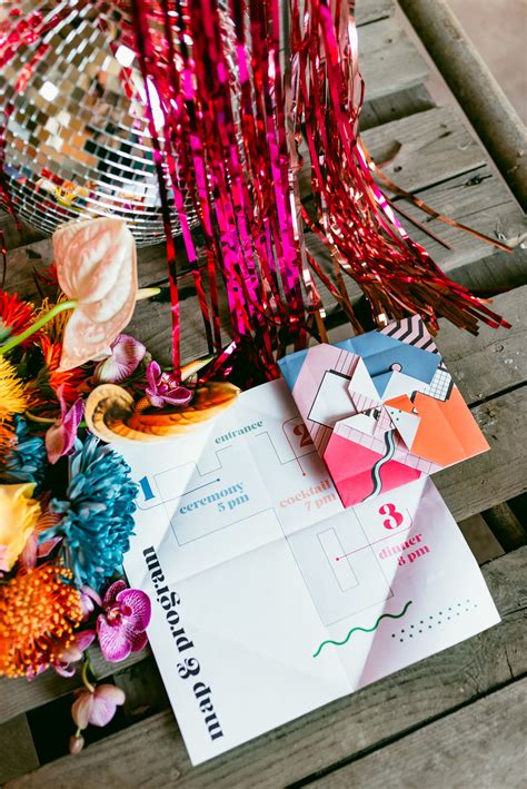 Pop Art Inspo Meets 80s Vibes With Plenty Of Colorful Wedding Ideas
