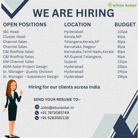 Vibha Pathak On Linkedin 💻 Join The Esunsolar Team 💻 Are You