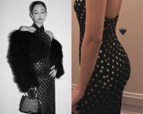 블핑 제니 명품 허리힙라인 몸매 다 드러나는 홀터넥 원피스 자태