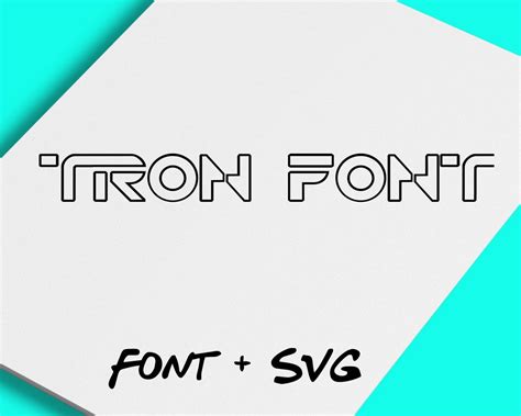 Tron Alphabet Font Tron Svg Tron Design Files Tron Movie Etsy