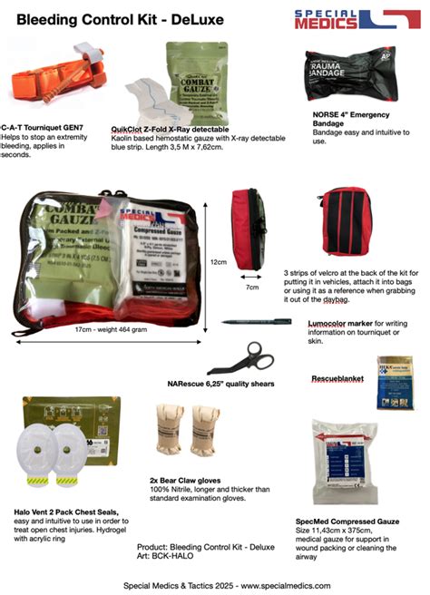 Bleeding Control Kit Deluxe Special Medics
