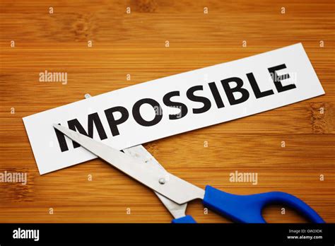 Impossible Becomes Possible Stock Photo Alamy