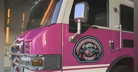 Sacramento Metro Fire Wrapped A Fire Engine In Pink And Blue For Breast