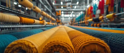 Automated Textile Assembly Line Weaving The Future Of Fashion Concept