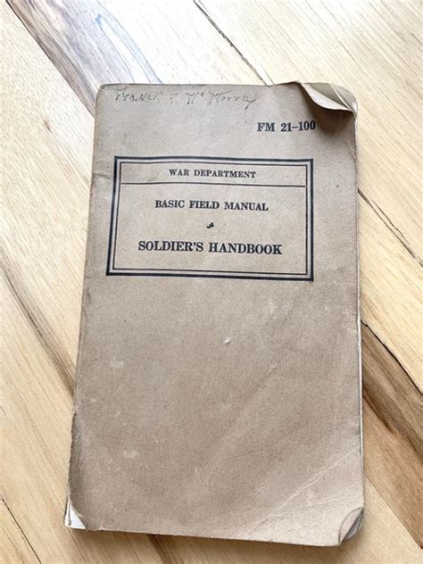 Vintage Wwii Soldiers Handbook Basic Field Manual 1941 War Department Fm 21 100 £13 30