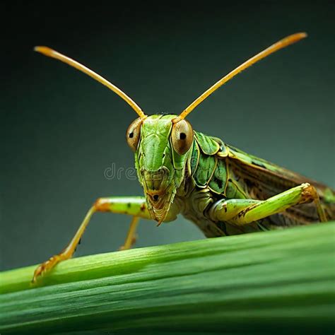 Grasshopper Of Grass Generative Ai Stock Illustration Illustration