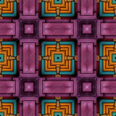 Premium Ai Image Seamless Tileable Abstract Background Pattern With Symmetrical Ornament
