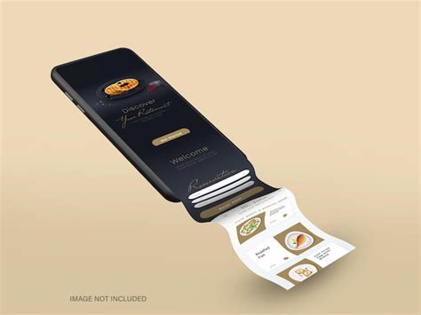 Premium Psd Realistic Smartphone With Scrolling Screen Of Banking App