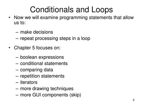 Ppt Conditionals And Loops Powerpoint Presentation Free Download Id6374528