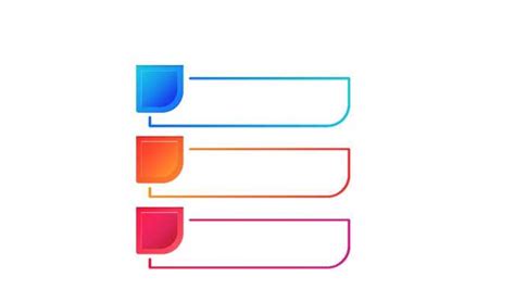 Set Of Three Colored Rectangles Powerpoint Template Free Download