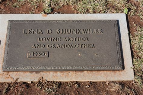 Lena D Shunkwiler 1930 Unknown Find A Grave Memorial