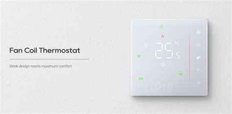 Zigbee Thermostat Fancoil White Tecsmarts